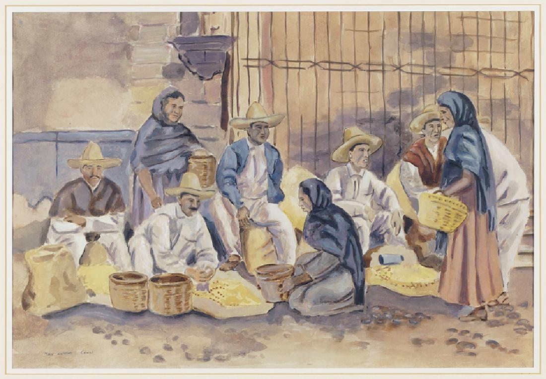 Max Arthur Cohn (American, 1903-1998) Market Scene.