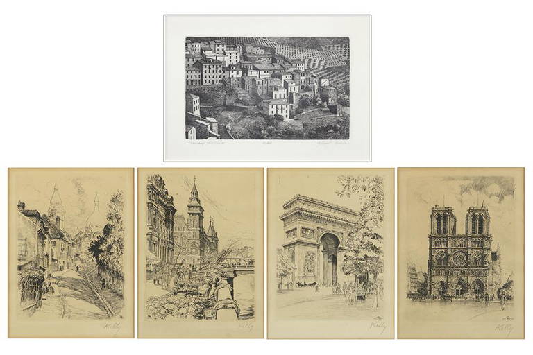 Andre De Szekely (1877 1945) Four Engravings.