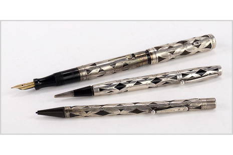 Rare Waterman #402 Sterling "snail" Pen