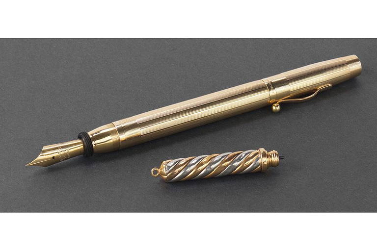 Tiffany And Co 14k Gold Fountain Pen.
