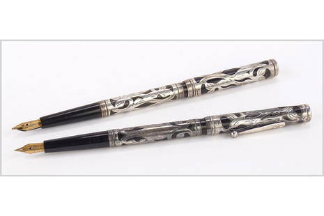 Rare Waterman #402 Sterling "snail" Pen