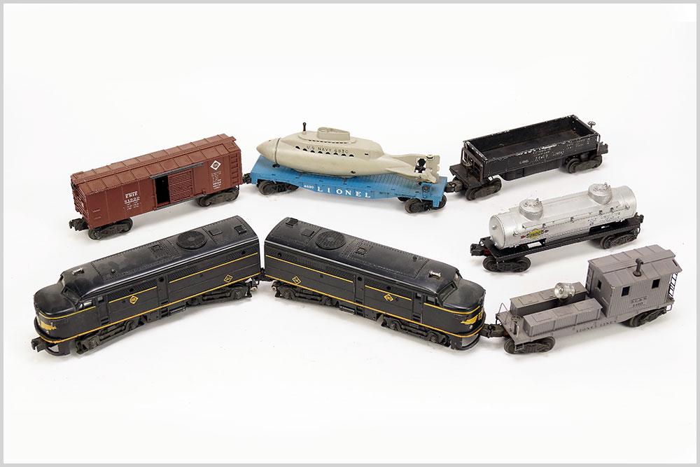 Lionel 2032 Diesel Locomotive And Cars.
