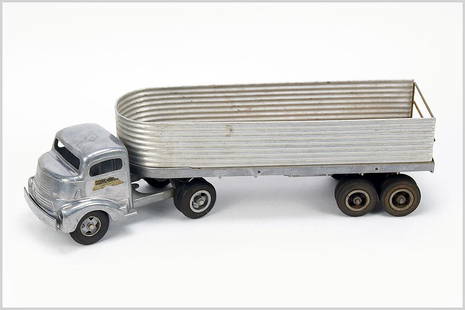 Smith Miller Smitty Toy Aluminum Truck And Trailer.