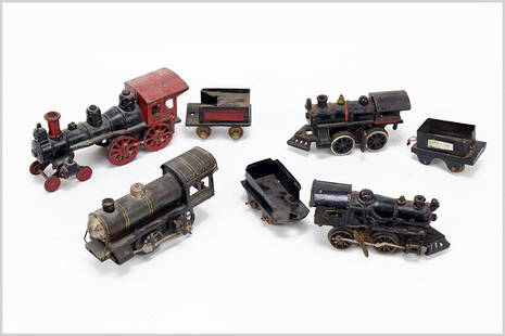 Cast Iron Steam Engine And Tender