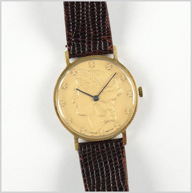 Louis Watch Co. 14k Coin Dial Watch. - Feb 20, 2020 | Susanin's ...