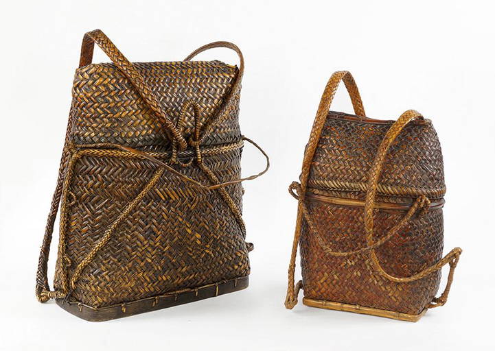 Two Ifugao Pasiking Woven Backpacks.