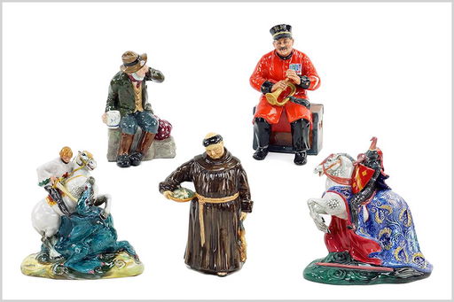 For Auction A Collection Of Five Royal Doulton Figures 2342063 On