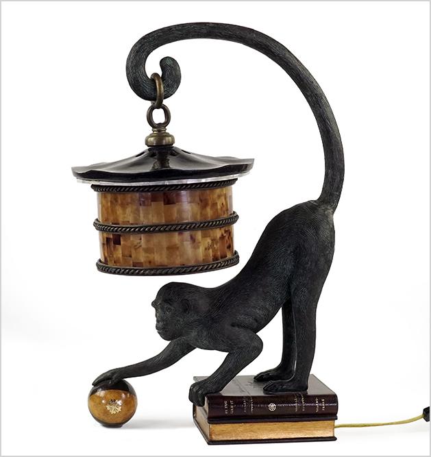 A Maitland Smith Monkey Table Lamp.
