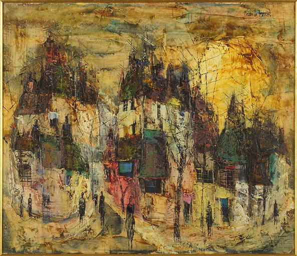Maurille Prevost (french, B. 1922) French Village.