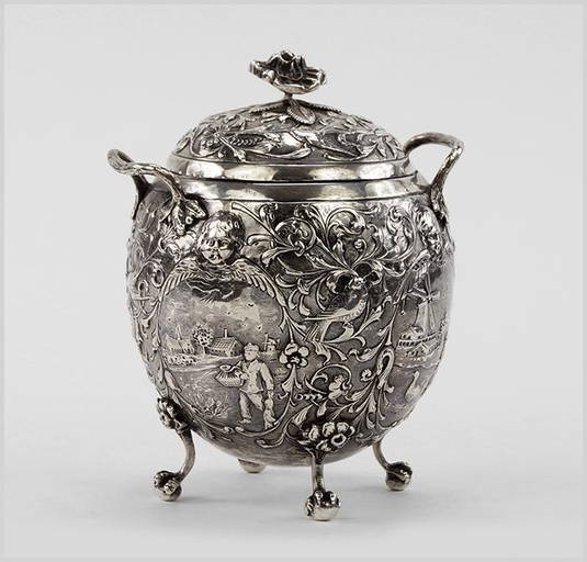 A Danish Silver Spice Box.