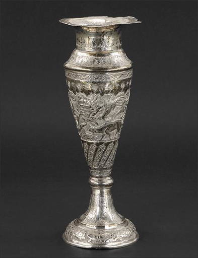 A Persian Silver Vase.