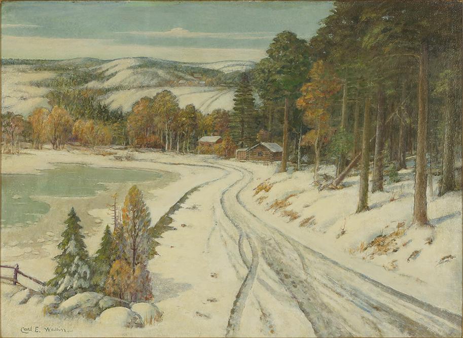 Carl E. Wallin (American, 1879-1968) Winter Scene. - Dec 09, 2020 ...