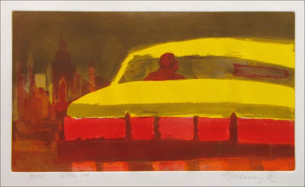 Rainer Fetting (german, B.1949) Yellow Cab.