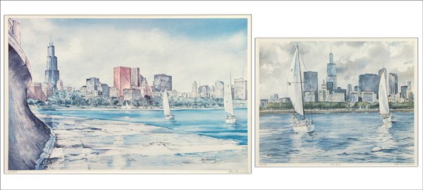 806257: JACK SIMMERLING (20TH CENTURY) TWO FRAMED CHICA