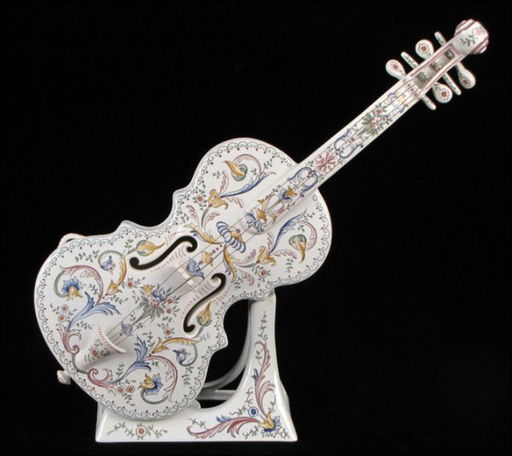 FRENCH FAIENCE PAINTED CERAMIC VIOLIN ON STAND. - Feb 20, 2010 ...