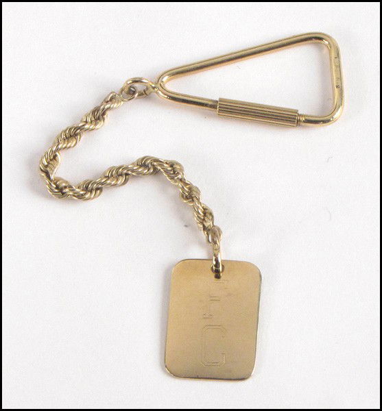 18 Karat Yellow Gold Key Fob.