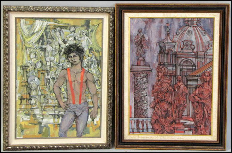 Larry Cabaniss (20th Century) Two Works.