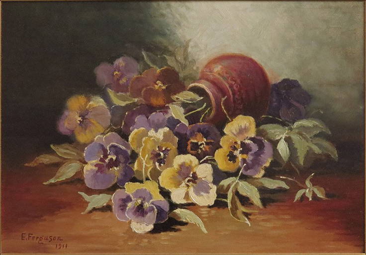 Elizabeth Foote Ferguson (american, 1884 1925) Pansies.