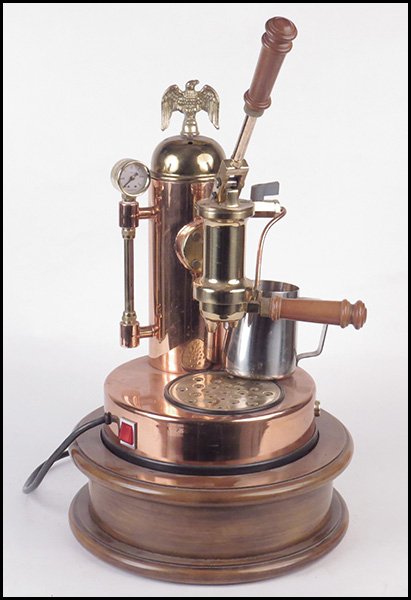 COPPER AND BRASS ESPRESSO MACHINE. - Aug 08, 2013 | Susanin's Auctions ...