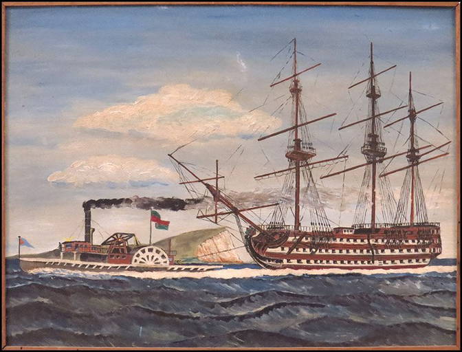 David F. Butler (20th Century) H.m.s. Victory Being Tow