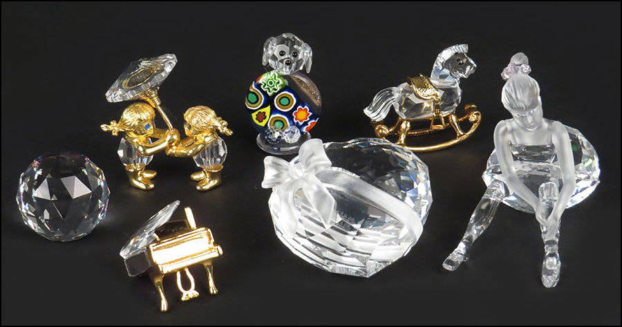 Group Of Seven Swarovski Crystal Figures.