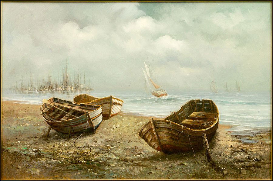 DAVID FORBIS (20TH CENTURY) LOW TIDE.