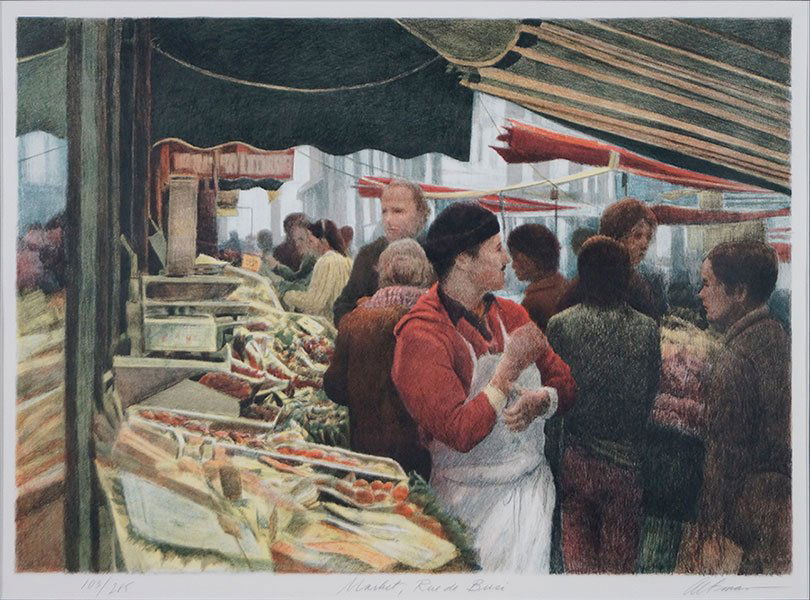 Harold Altman (American, 1924-2003) Market, Rue de
