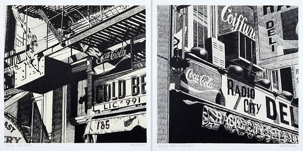 Robert Cottingham (american 1935 ) Lithograph