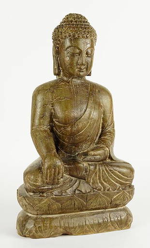 A Carved Soapstone Seated Buddha. - Jan 16, 2016 | Susanin's Auctions in IL