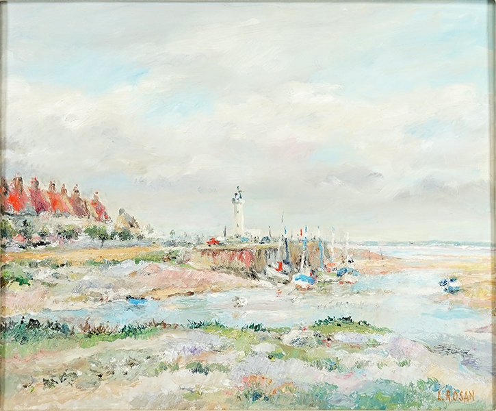 Louis Rosan (French, B.1926) Le Port Du Hourdel,