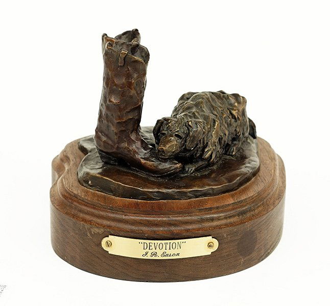 J. R. Eason Damn Wind Cowboy Bronze