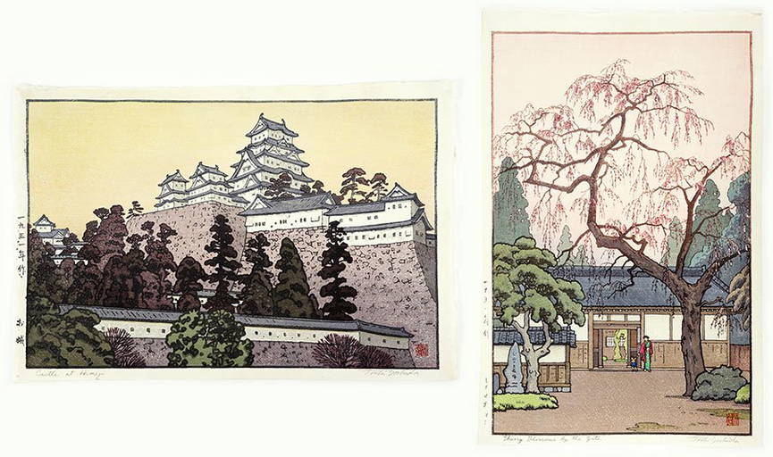 Toshi Yoshida (japanese, 1911 1995) Two Color Woodblock