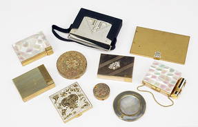 A Collection Of Five Volupte Compacts. See Sold Price