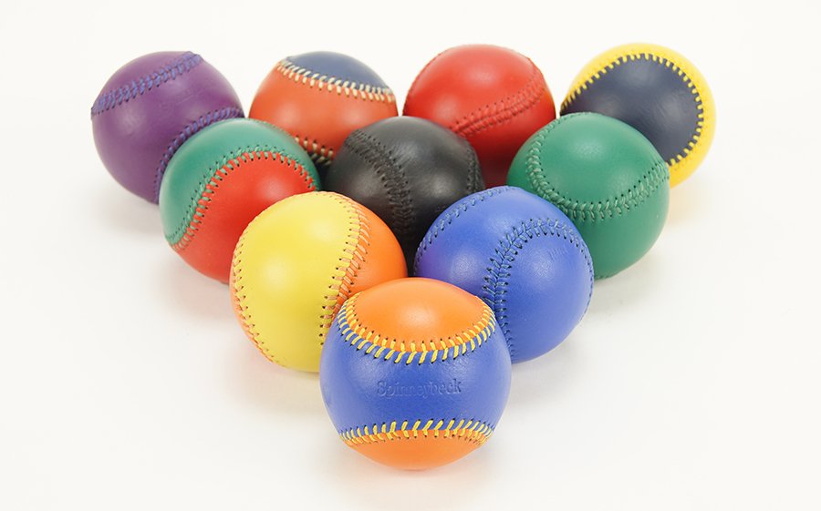 A Collection Of 19 Spinneybeck Leather Baseballs.