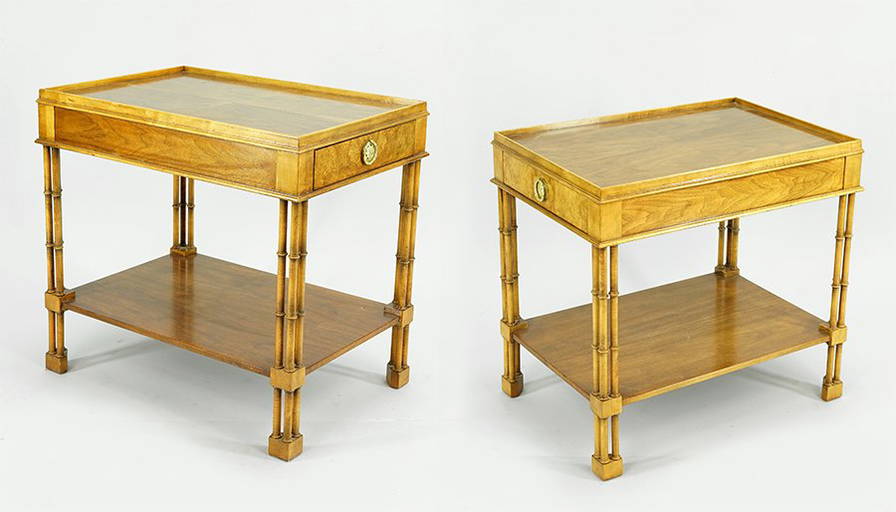 A Pair Of Baker Side Tables.