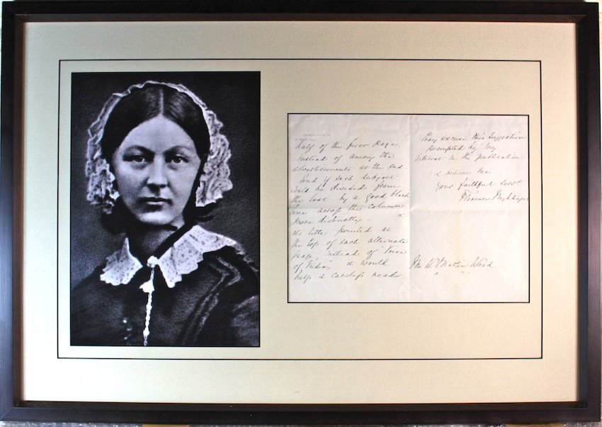 Florence Nightingale (1820-1910) Handwritten Signed