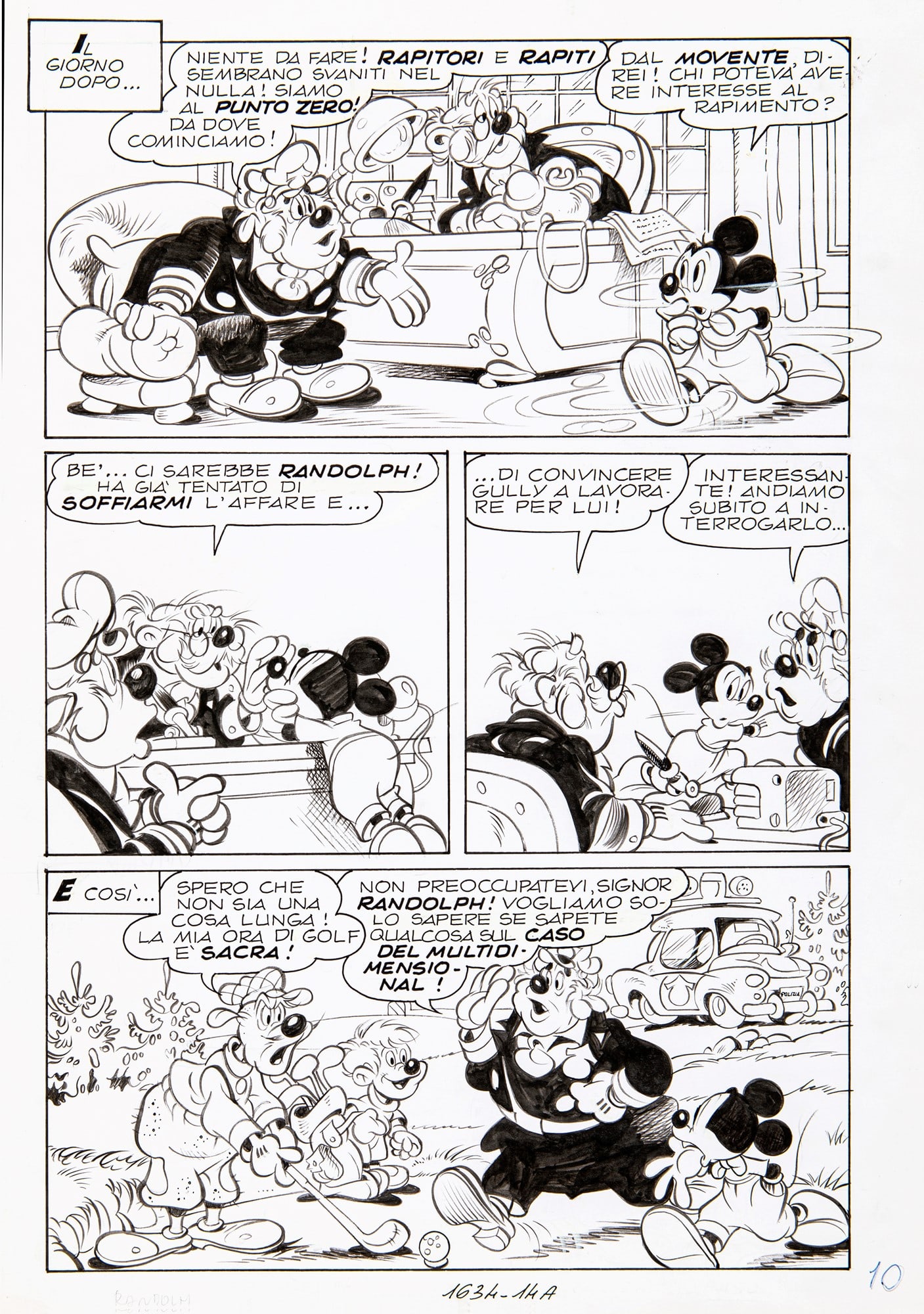 Asteriti Sergio - "topolino E Il Multidimensional Trafugato", 1987 Auction
