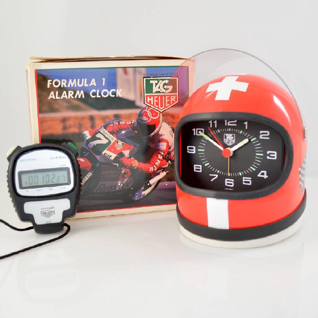 Set of TAG HEUER table alarm clock Formula 1