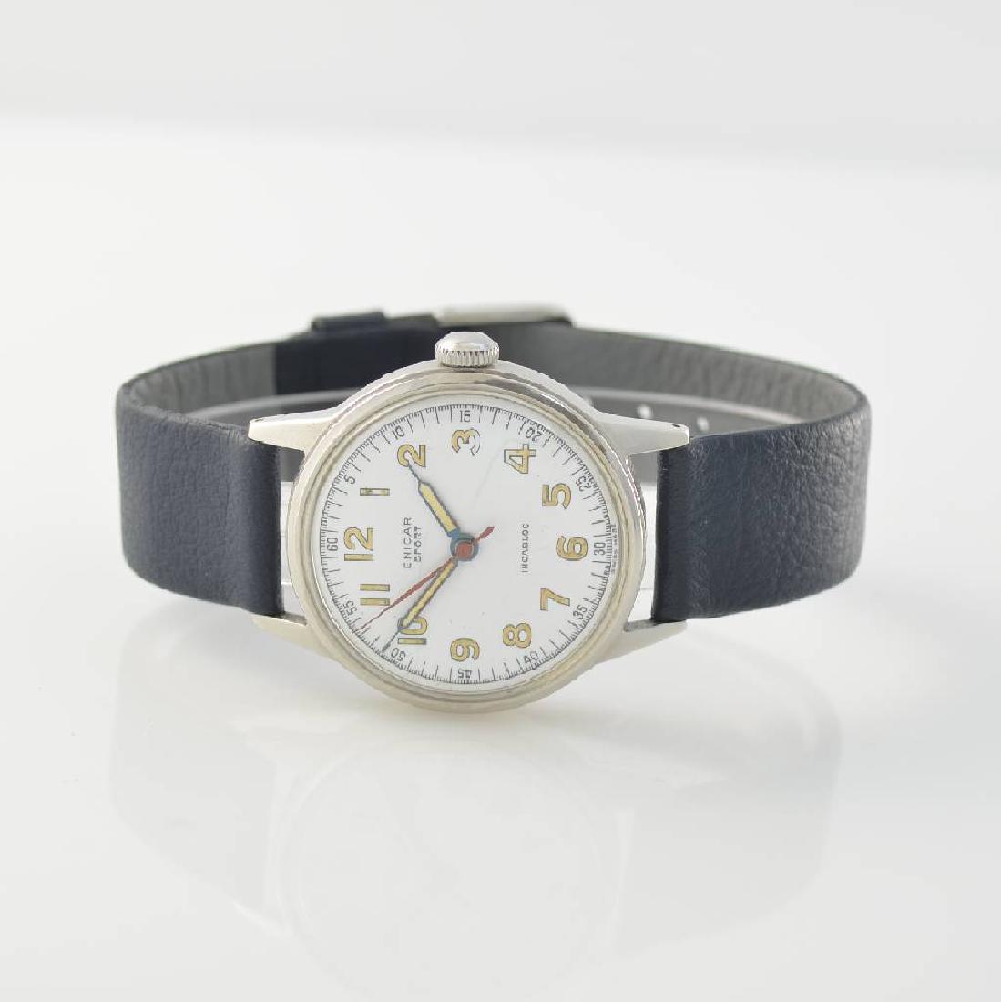 ENICAR Sport rare gents wristwatch with enamel dial
