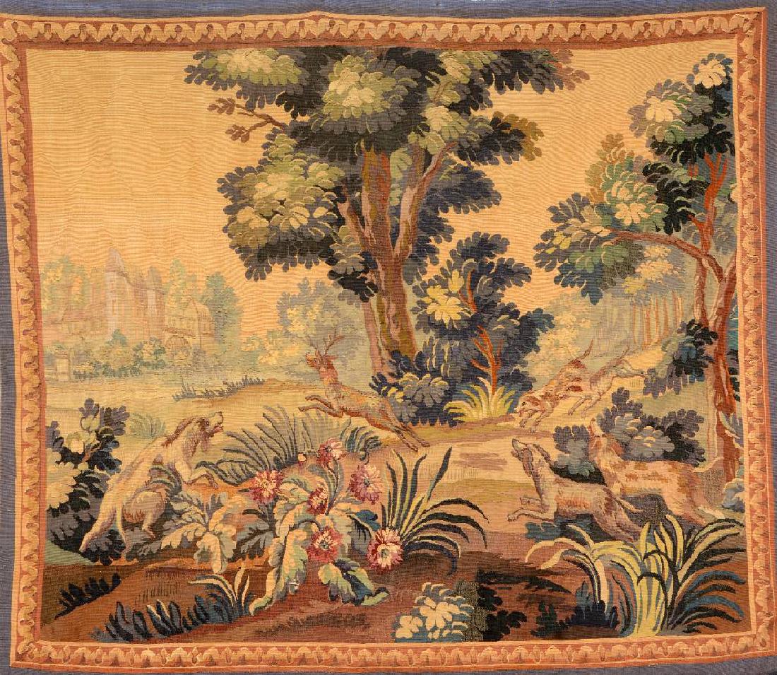 6: ANTIQUE FLOOR STANDING TAPESTRY FRAME