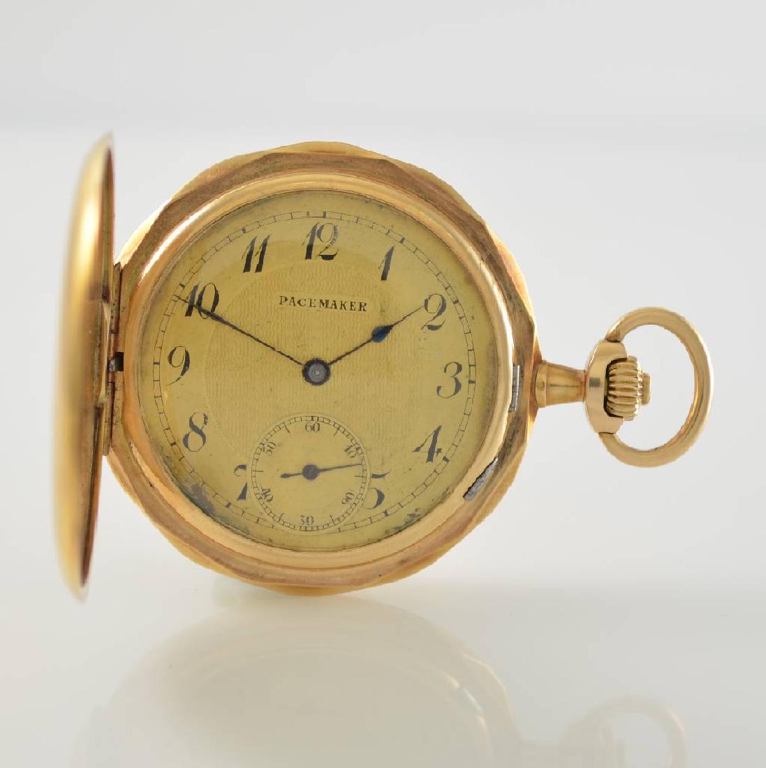 PACEMAKER 14k pink gold hunting cased pocket watch