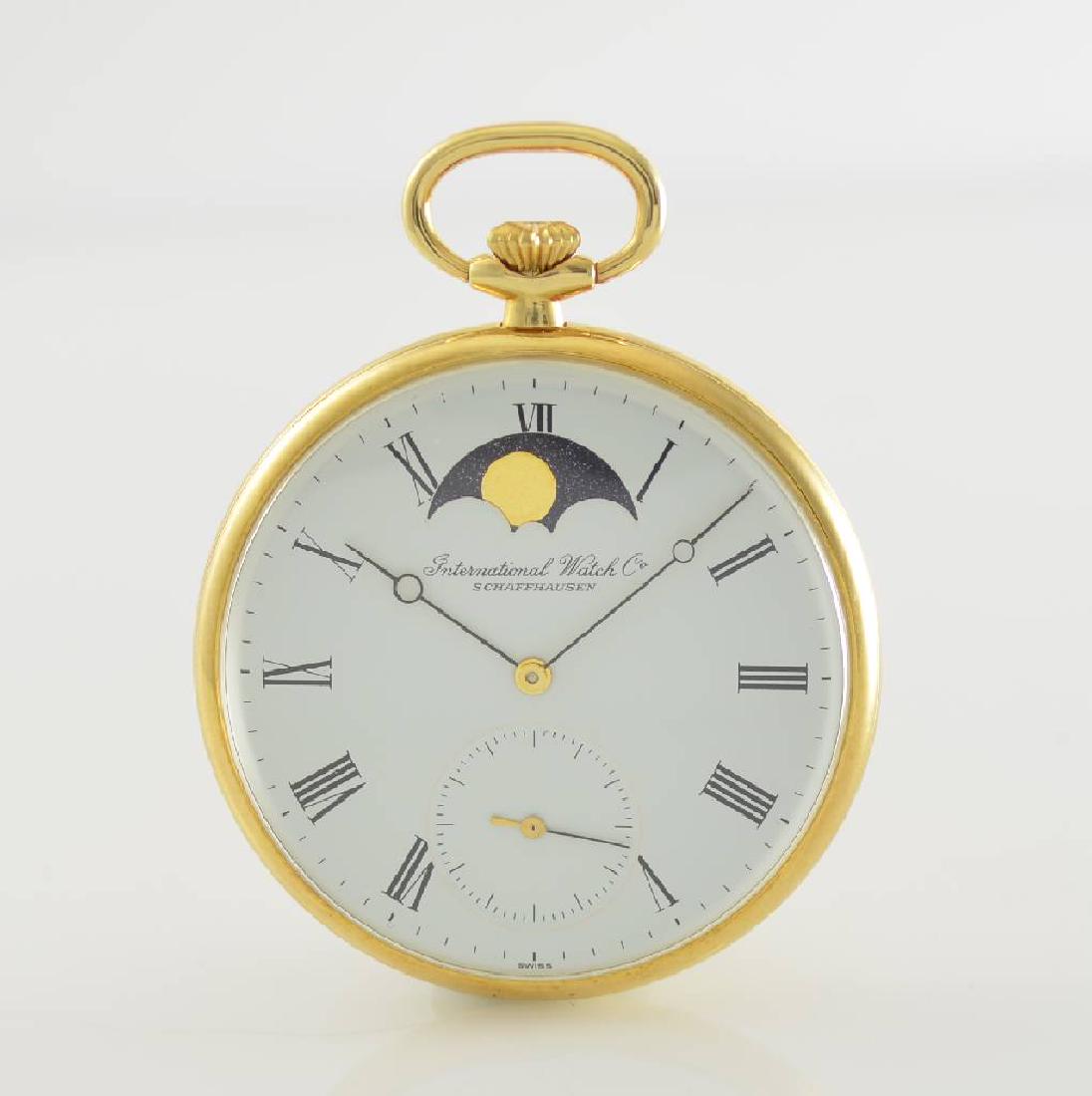 IWC rare 18k yellow gold pocket watch with moon phase
