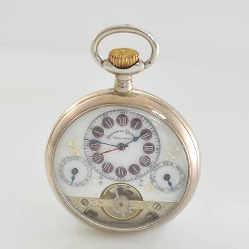 Hebdomas 8 Days Pocket Watch With Calendar