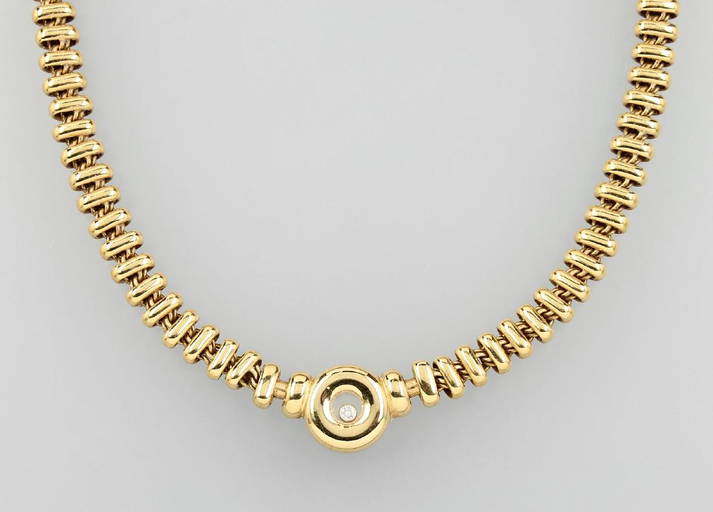 18 Kt Gold Chopard Necklace With Brilliant