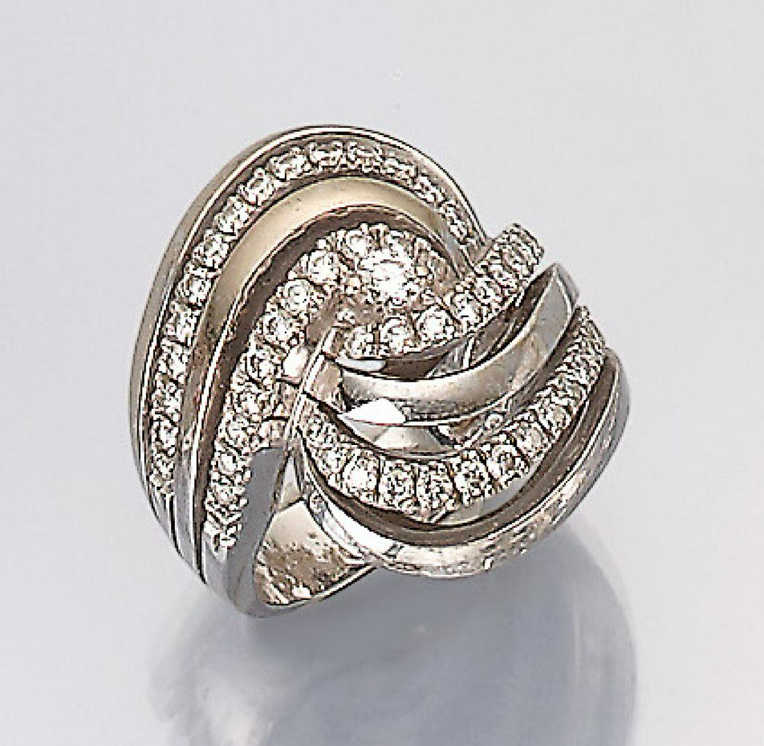 18 Kt Gold Bucherer Ring With Brilliants