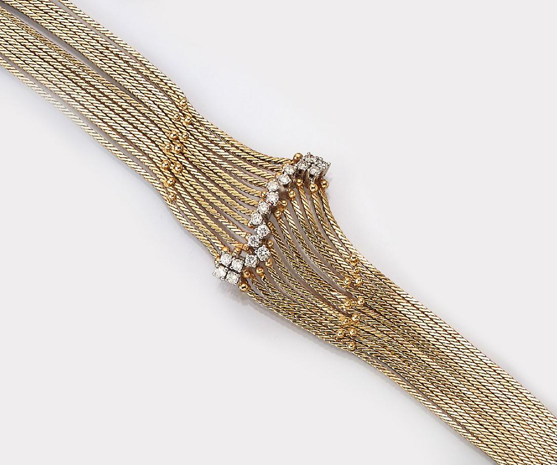 18 Kt Gold Wellendorff Bracelet With Brilliants