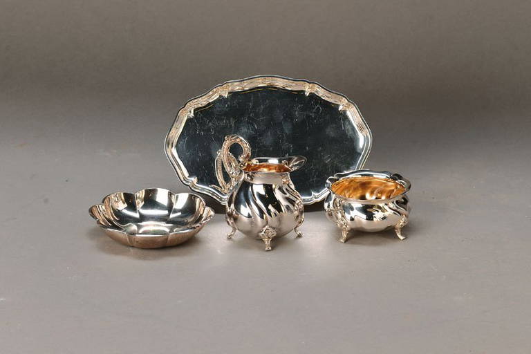 Four Silver Serving Parts