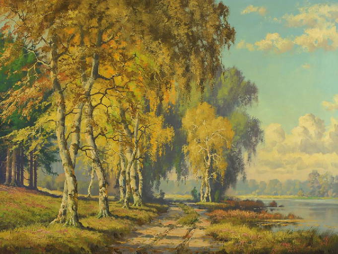 Willy Hanft, 1888 Hannover 1987 Nuremberg, Birches At