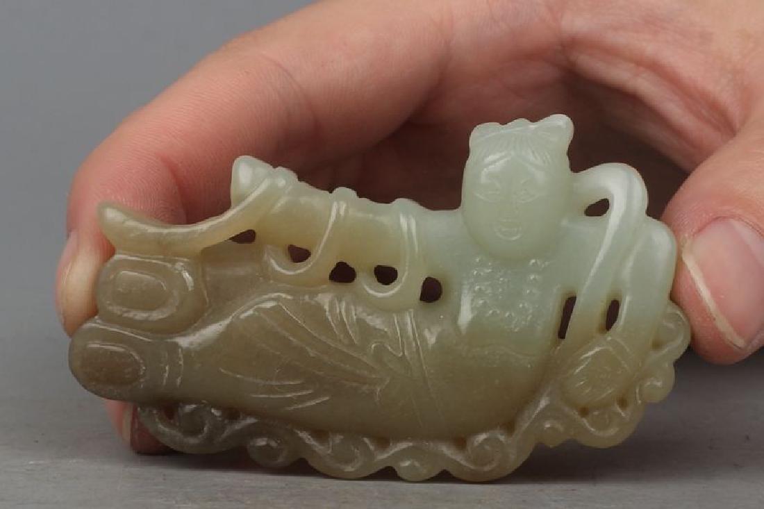 Chinese Exquisite Hand-carved Beauty Carved Nephrite