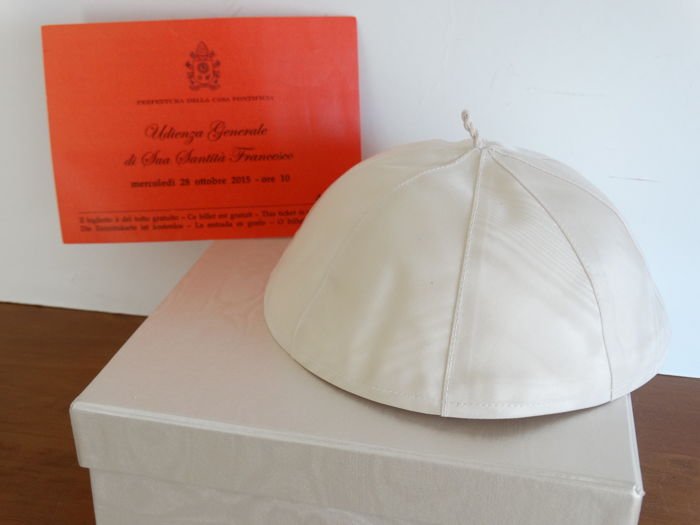 Authentic skullcap Pope Francis, cap